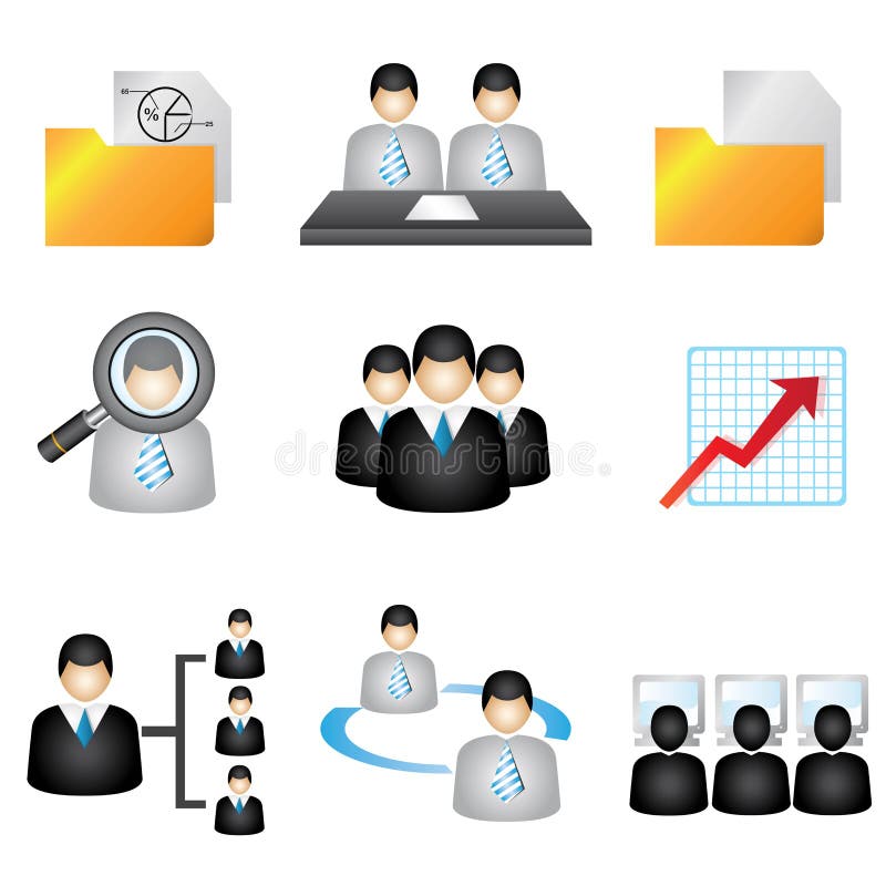 Business management icons stock illustration. Illustration of icons ...