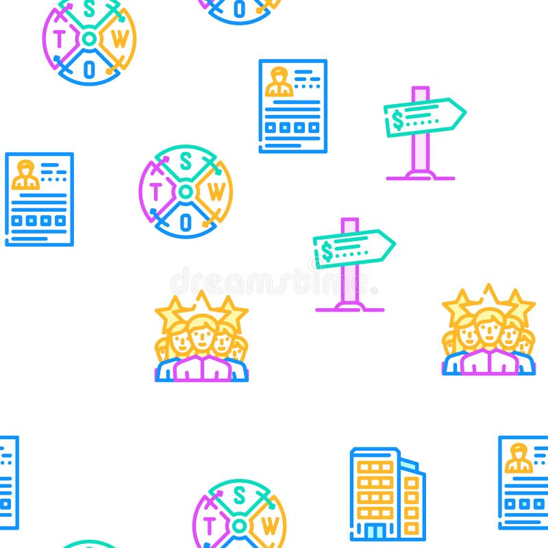 Business Management Business Icons Set Vector Stock Illustration ...