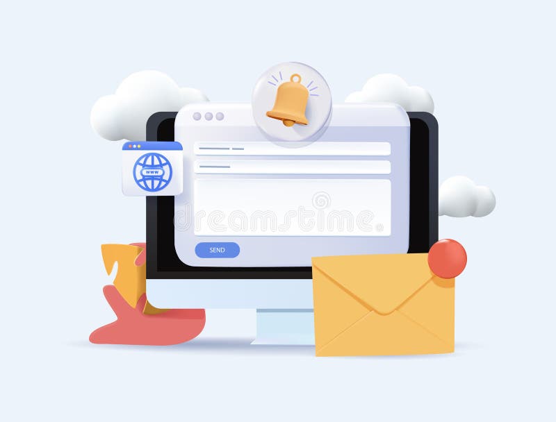 Business Management Illustration in 3D Style. Planning Work Tasks ...