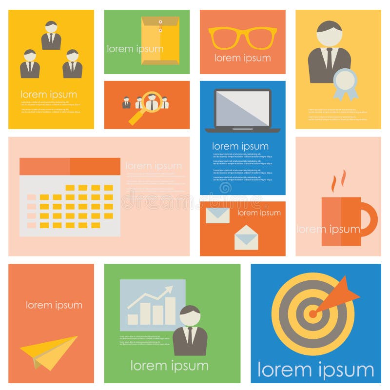 Business Management and Office Life Icon Set. Stock Vector ...