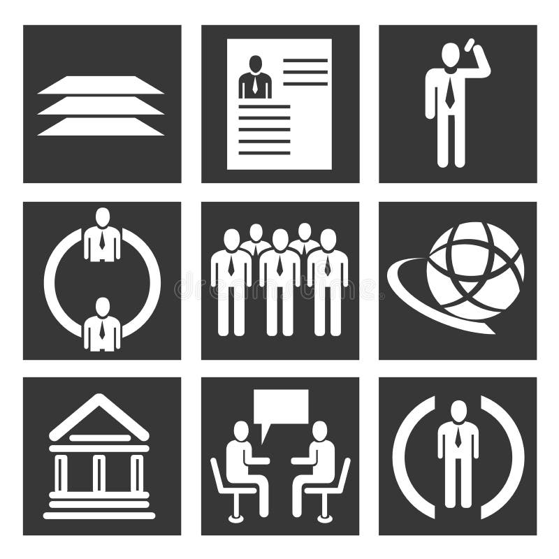 Business management set stock vector. Illustration of enterprise - 35148307