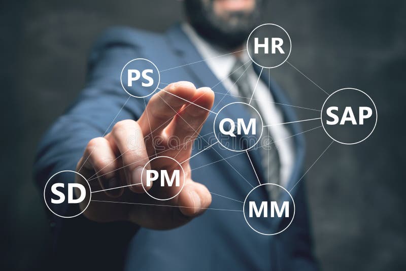 Business Management Software (SAP). ERP Enterprise Resources Planning ...