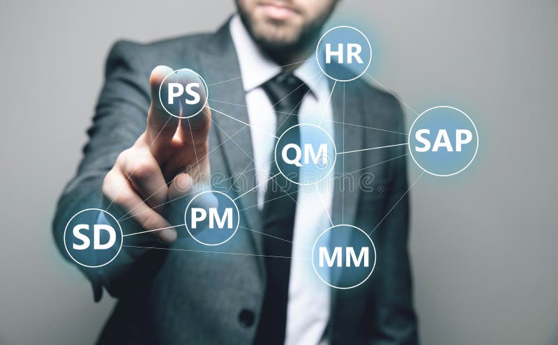 Business Management Software (SAP). ERP Enterprise Resources Planning ...