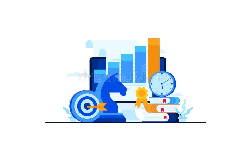 Business Management Strategy Flat Illustration Stock Illustration ...