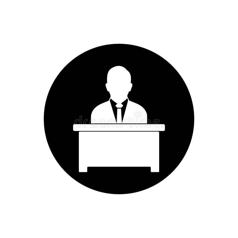 Business Manager Button Icon. Stock Vector - Illustration of business ...