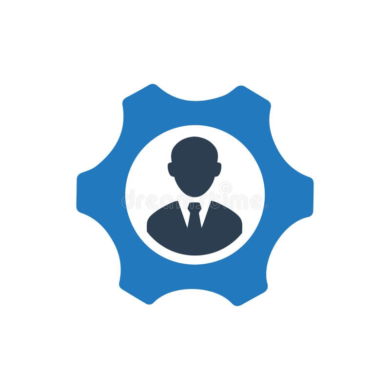 Business Manager Icon stock vector. Illustration of gear - 120102637