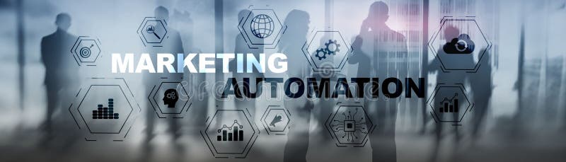 Business Marketing Automation Concept. Technology Process System ...
