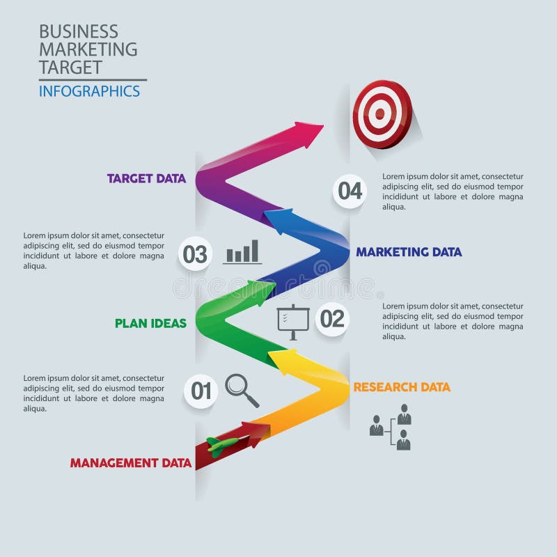 Target Infographics stock vector. Illustration of center - 139431426