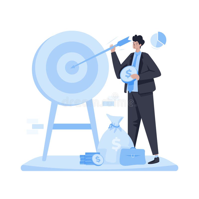 Business Marketing Target Profit Concept Stock Vector - Illustration of ...