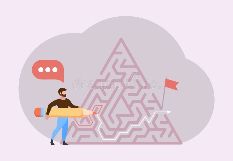 Problem Solving Vector Concept. Cartoon Brains Thinking about Problem ...