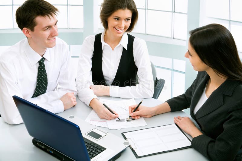 Business meeting stock image. Image of discussing, holding - 3510873