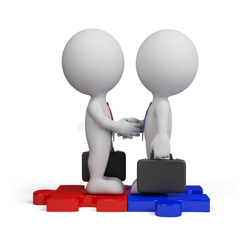 3d business people greet stock illustration. Illustration of background ...