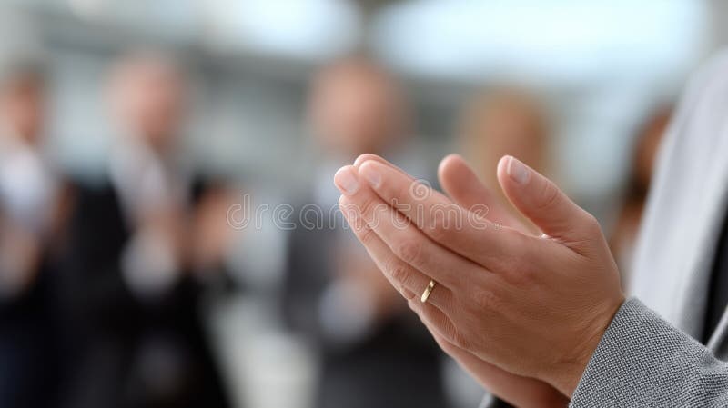 Business Meeting Applause Gesture Stock Illustration - Illustration of ...