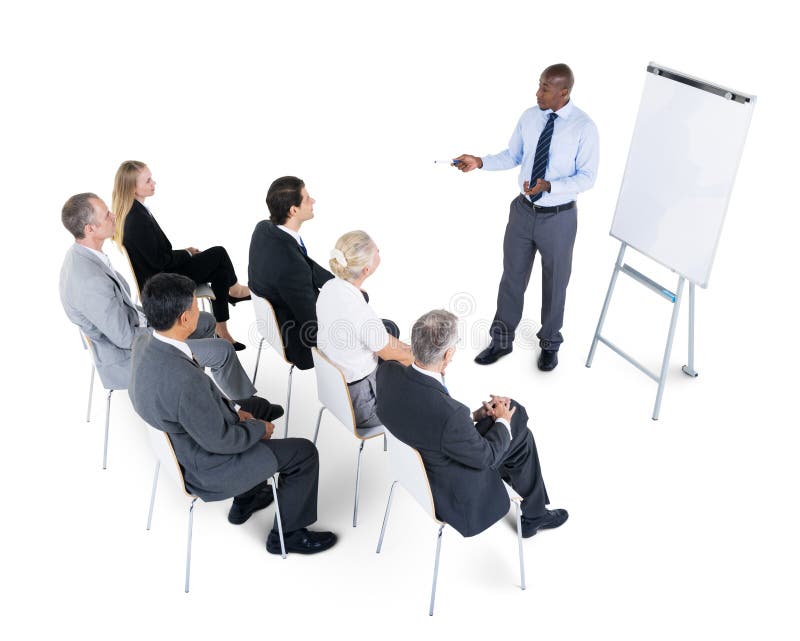 Woman giving presentation stock photo. Image of serious - 2052010