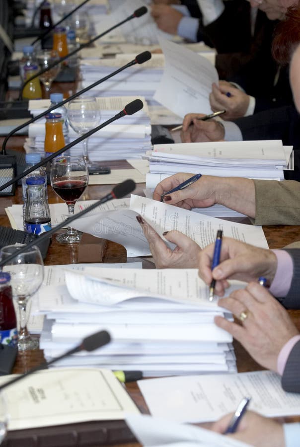 Business meeting closeup 1 stock photo. Image of files - 8189382