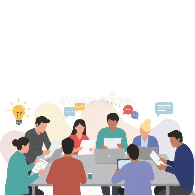 Business Meeting Collaboration Brainstorming Team Discussing Project ...