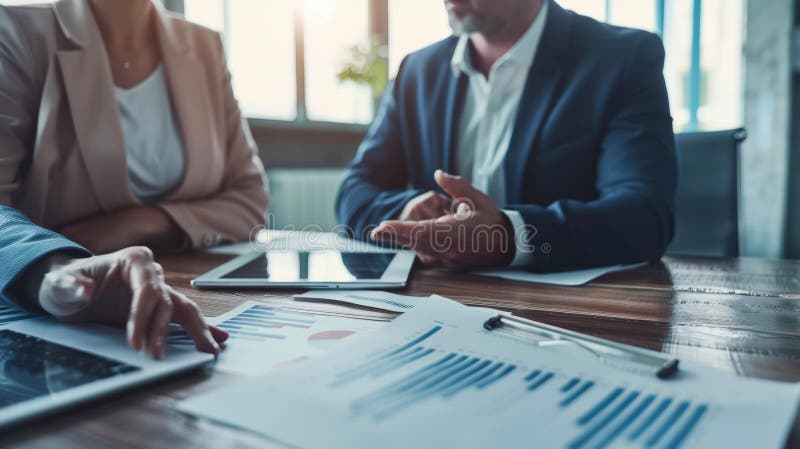 The Business Meeting Discussion.AI Generated Image Stock Photo - Image ...