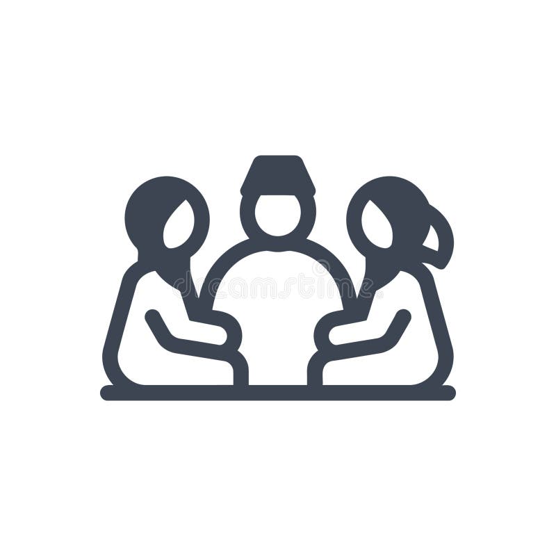 Meeting, Discussion, Conversation Icon Stock Vector - Illustration of ...