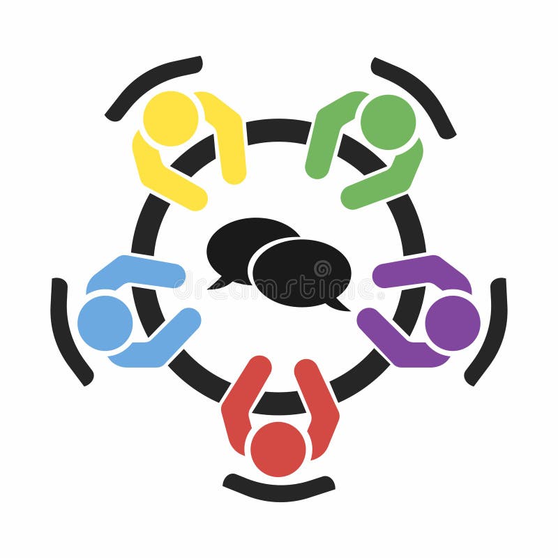 Business Meeting, Discussion. Teamwork Activity. People Around the ...