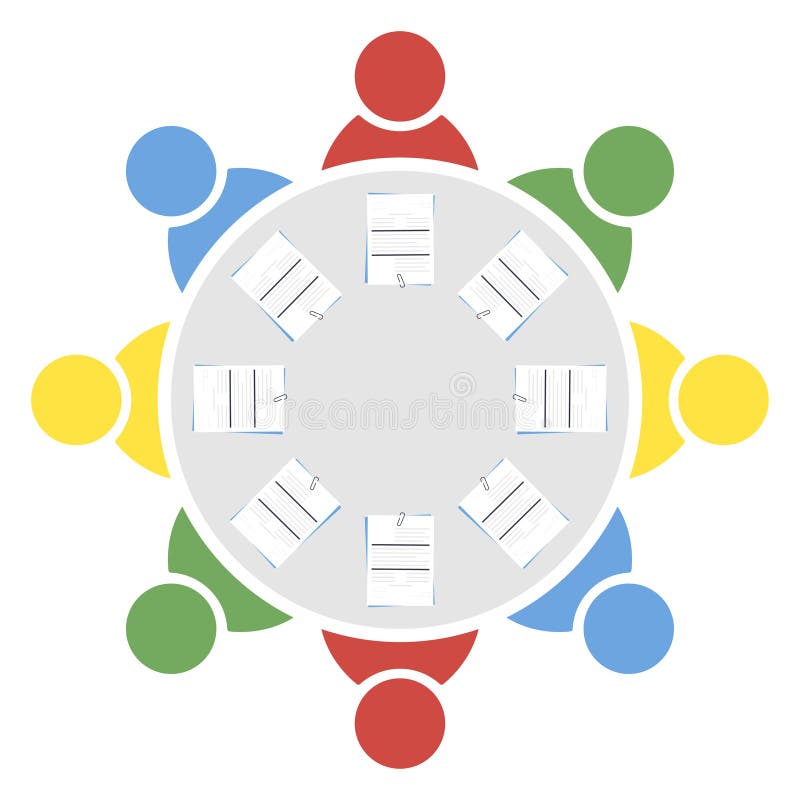 Business Meeting, Discussion. Teamwork Activity. People Around the ...