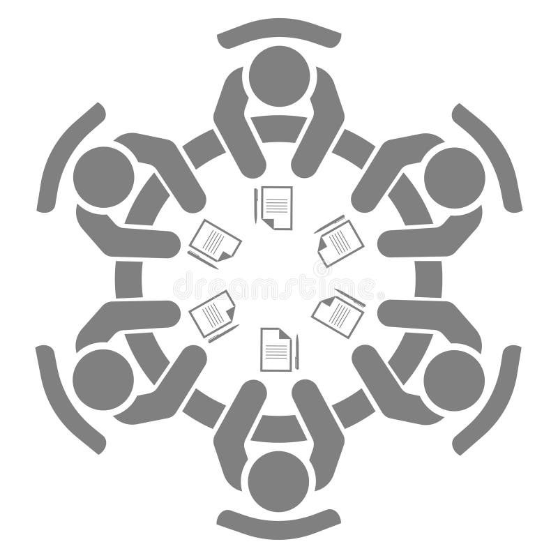 Business Meeting, Discussion. Teamwork Activity. People Around the ...