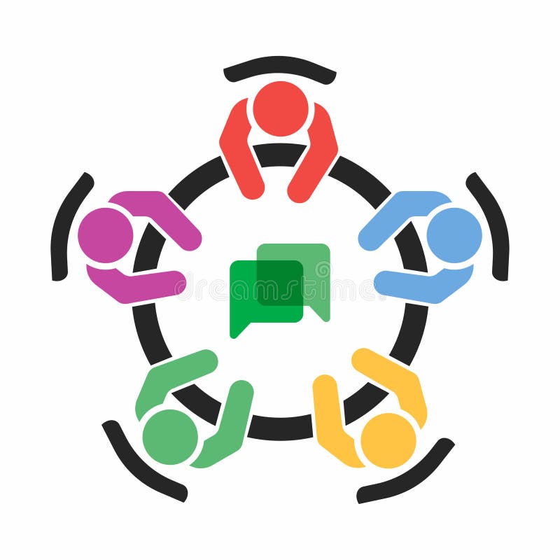 Business Meeting, Discussion. Teamwork Activity. People Around the ...