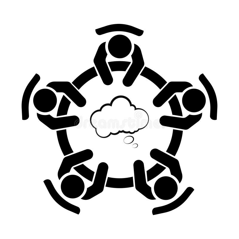 Business Meeting, Discussion. Teamwork Activity. People Around the ...