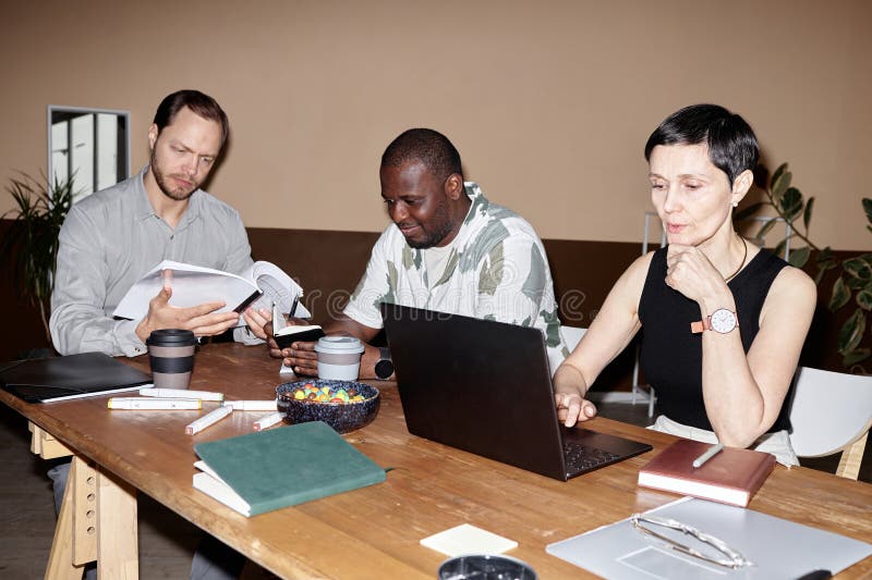Business Meeting with Diverse Group of People Stock Image - Image of ...