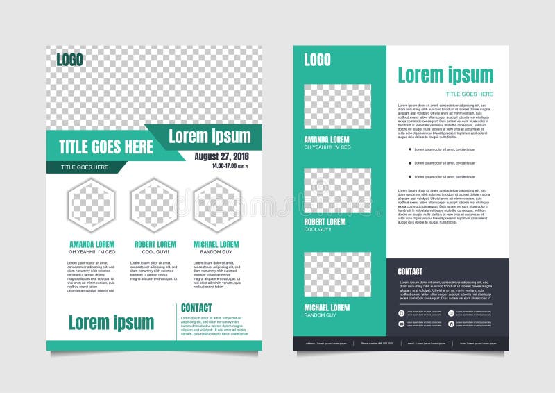 Business Meeting Flyer Vector Template Stock Vector - Illustration of ...