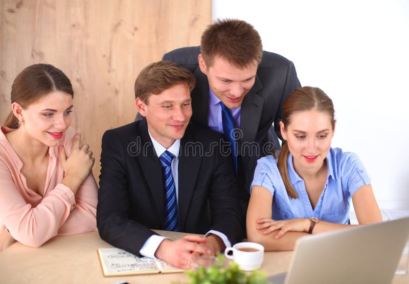 Business Meeting - Manager Discussing Work with Stock Image - Image of ...
