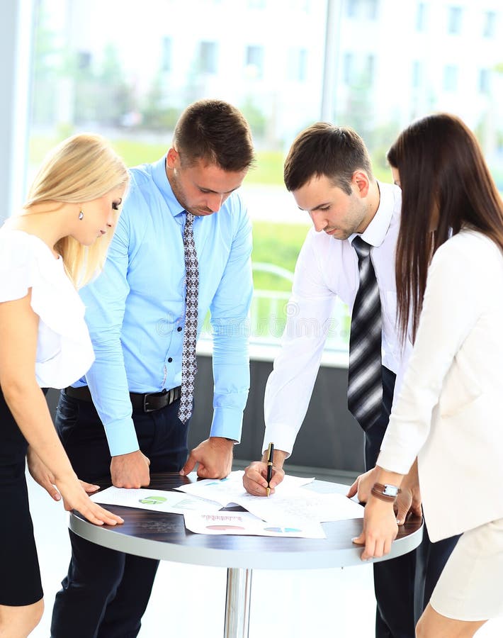 Business Meeting - Manager Discussing Work Stock Image - Image of ...