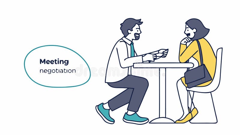 Business Meeting & Negotiation Table, Vector Design Generative AI Stock ...