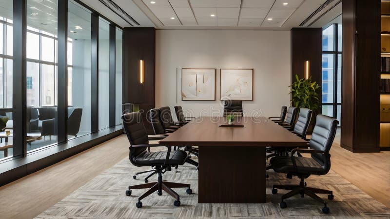 Business Meeting Office Conference Room Stock Image - Image of rise ...