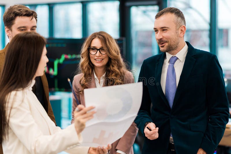 Business Meeting in an Office Stock Image - Image of indoors, office ...
