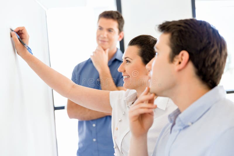 Business Meeting with Presentation Stock Image - Image of presentation ...