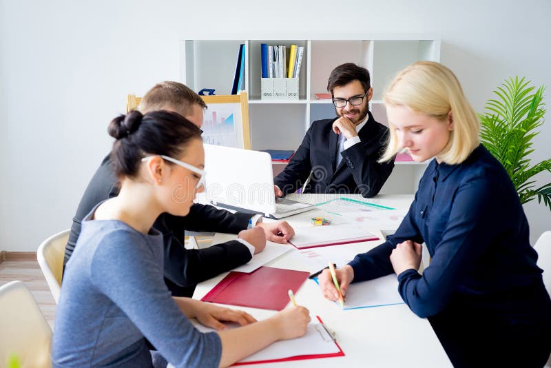 Business Meeting in Progress Stock Photo - Image of communication ...