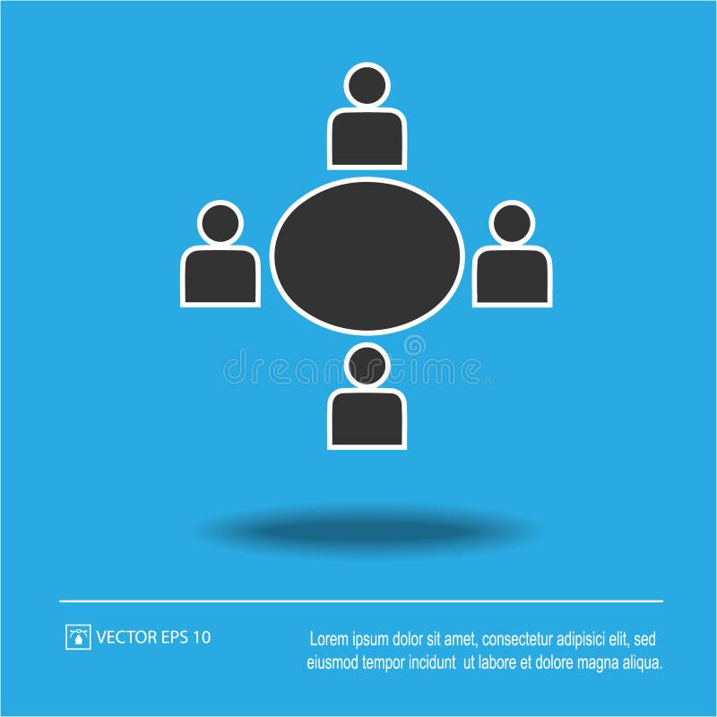 Business Meeting Simple Isolated Vector Icon Eps 10 Stock Vector ...