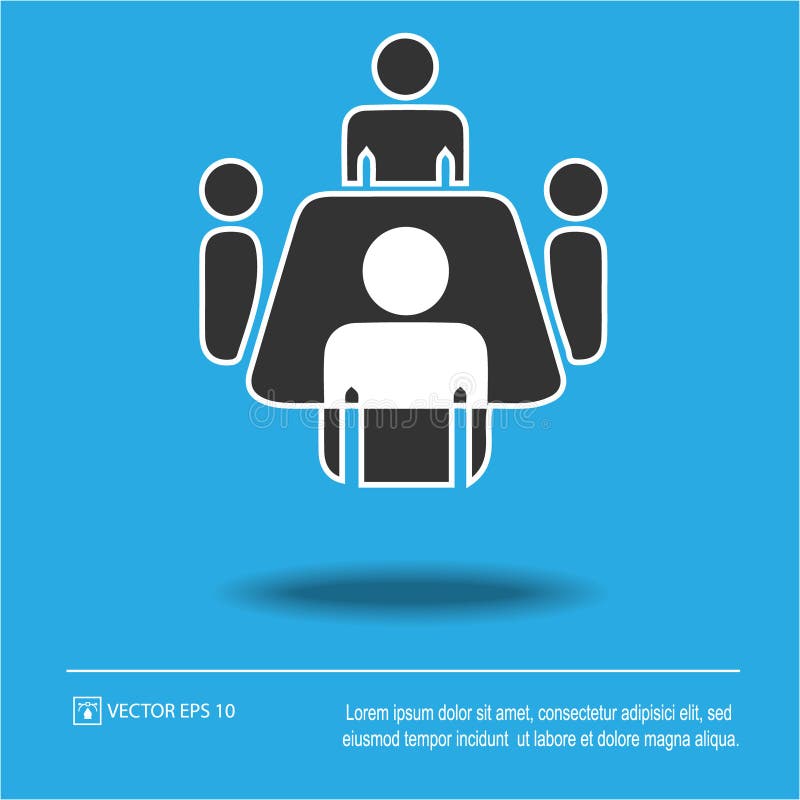 Business Meeting Simple Isolated Vector Icon Eps 10 Stock Vector ...