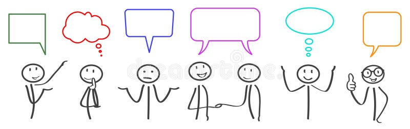 Business Meeting, Stick Figures, Corporate, Communication, Bubbles for ...