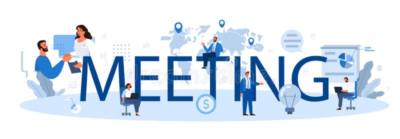 Business Meeting Typographic Header. Business Planning and Development ...