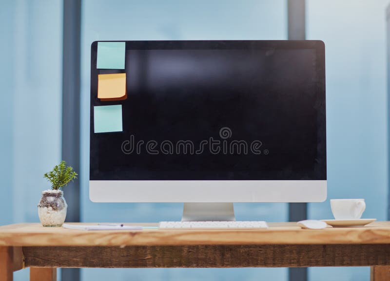 When Business Meets Technology. Still Life Shot of a Computer at a ...