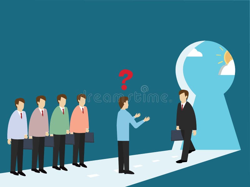 Business Men Asking for Solution Stock Vector - Illustration of ...