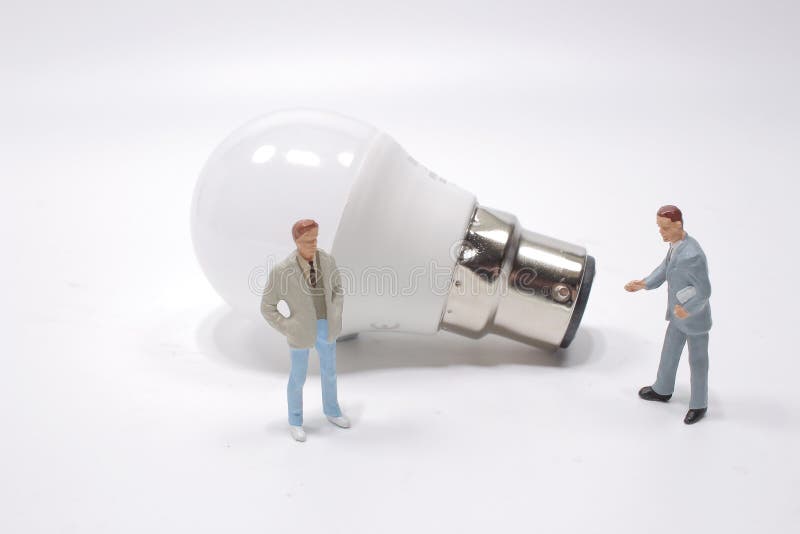 A Business Men with Bulb , the Innovation Theme Stock Image - Image of ...