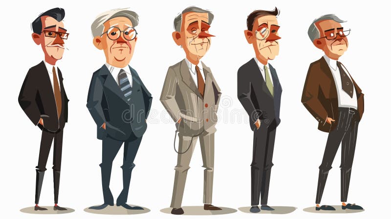 Professional Business Men Cartoon Illustration Vector for Corporate ...