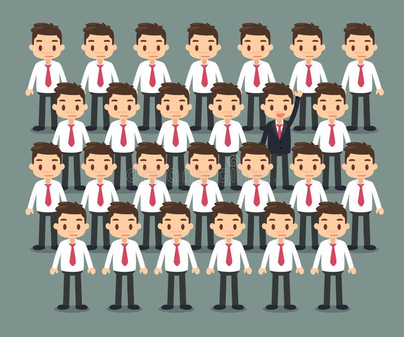 Business Men. Choose the Right Man Stock Illustration - Illustration of ...