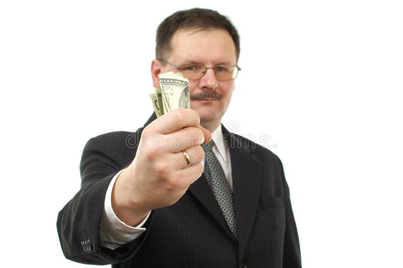 Business Men Give Some Notes Stock Photo - Image of note, sell: 4147898
