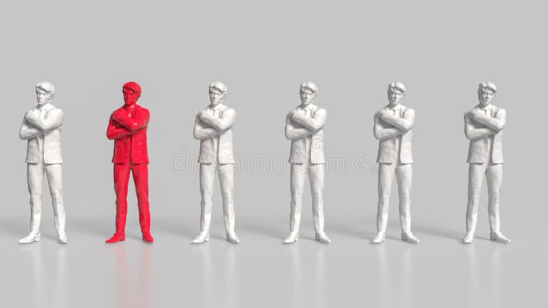 The Business Men for Human Resource Management Concept 3d Rendering ...