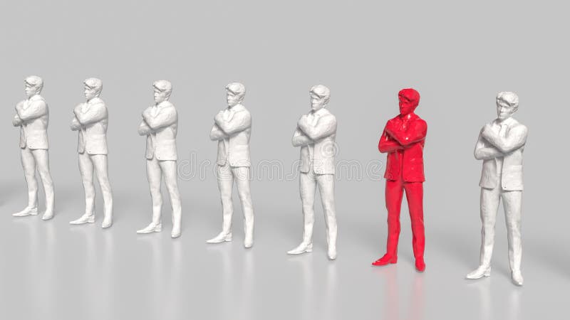 The Business Men for Human Resource Management Concept 3d Rendering ...