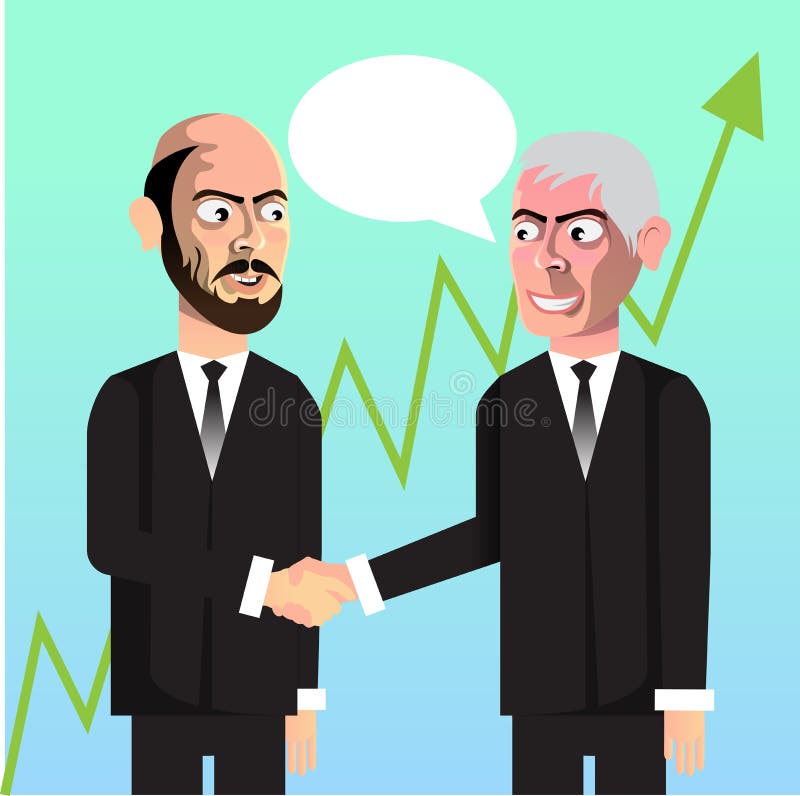 Business Men Making Deal Chatting Stock Vector - Illustration of hello ...