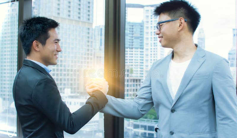 Business Men Making Handshake for Business Agreement Stock Image ...